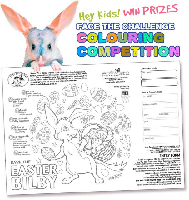 Easter Bilby Colouring Competition 2022 – EnviroPrint Australia